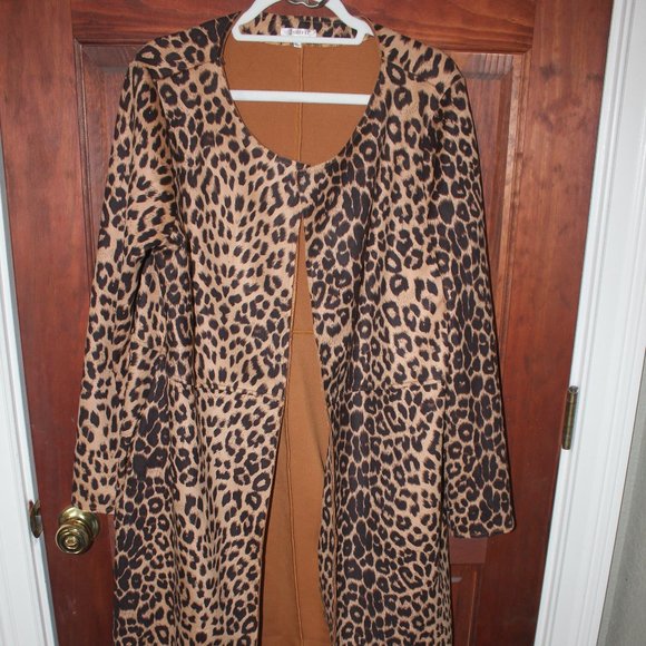 JODIFL | Jackets & Coats | Never Worn Leopard Print Duster | Poshmark